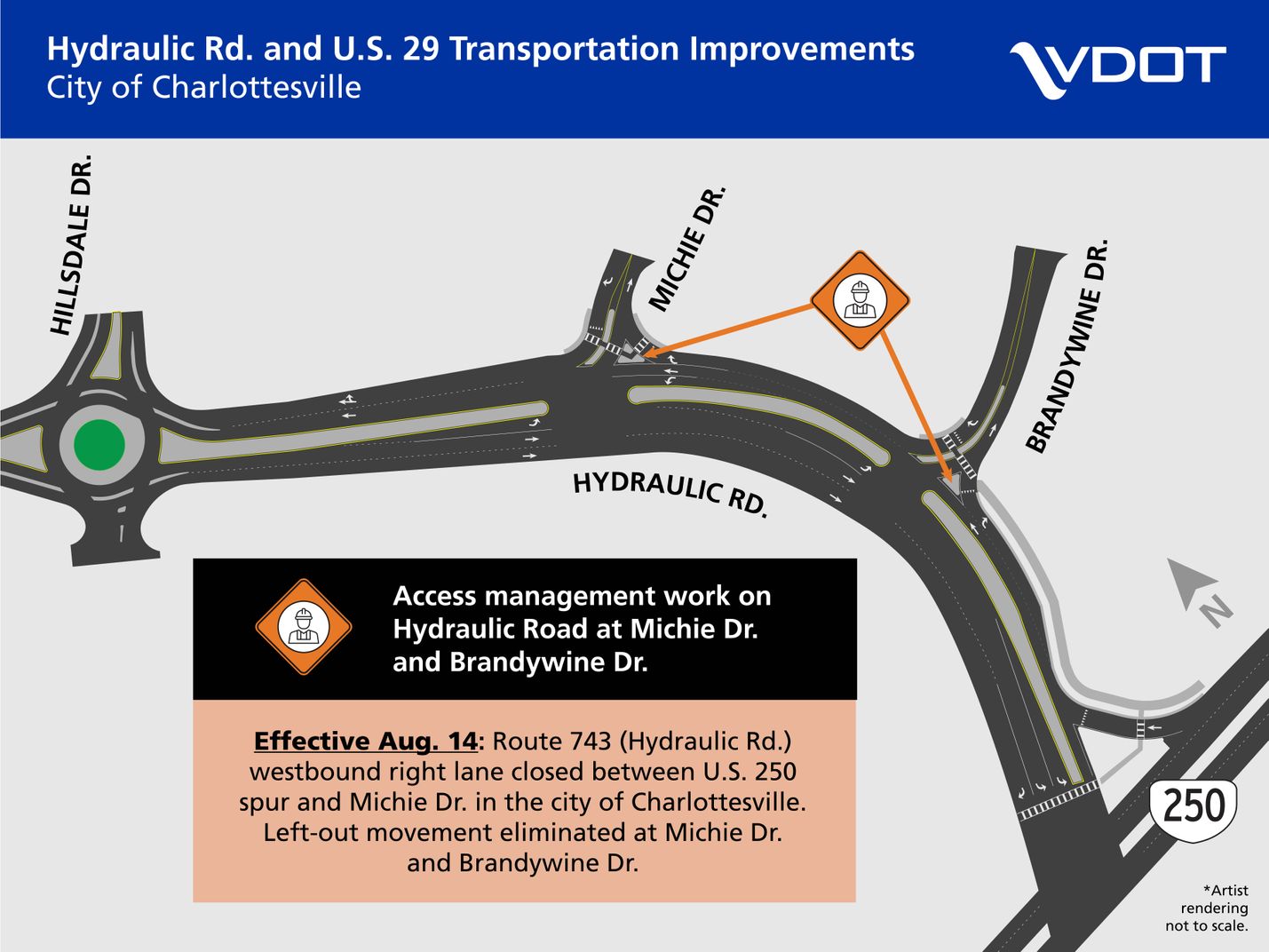 Culpeper District | New traffic pattern for Brandywine Dr. and Michie ...