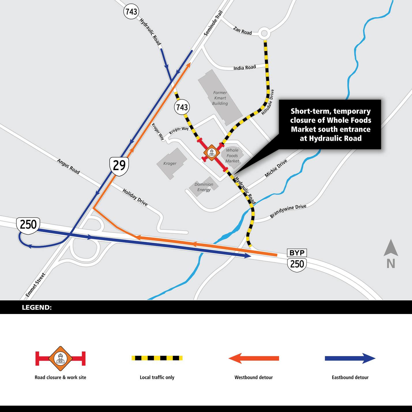 Culpeper District | Store entrance near roundabout project blocked ...