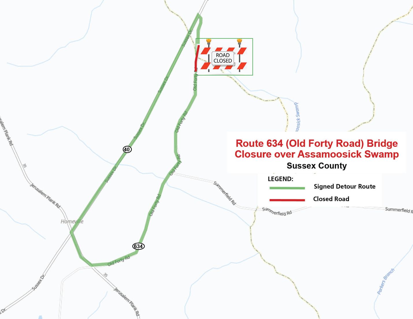 Hampton Roads District | Route 643 (Old Forty Road) bridge repairs over ...