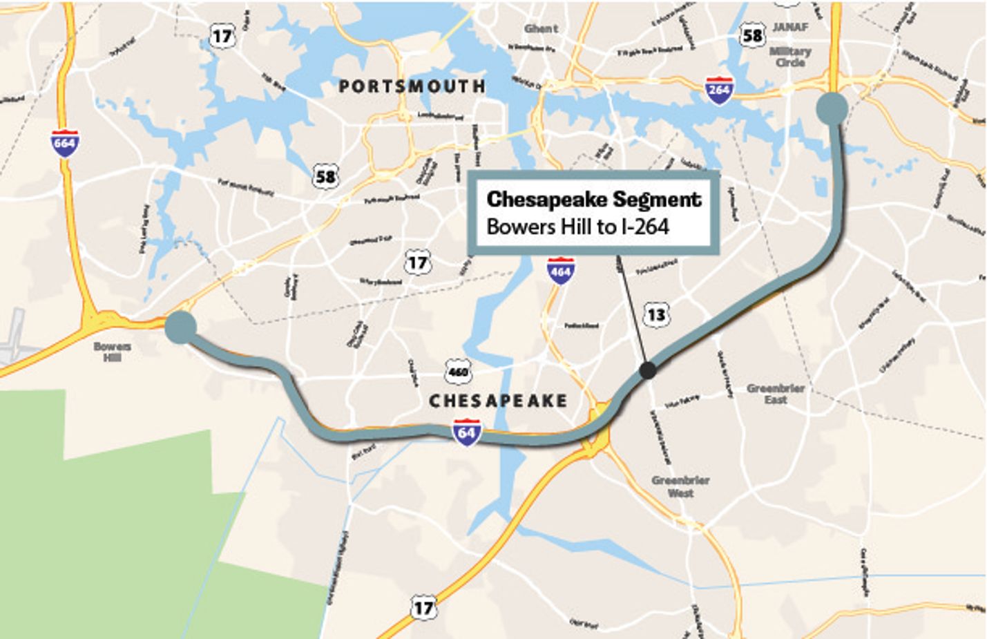 Hampton Roads District | New segment of Express Lanes to open in Chesapeake | Virginia ...