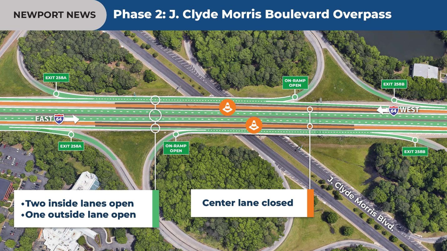 Hampton Roads District | Traffic split scheduled to begin on I-64 west ...