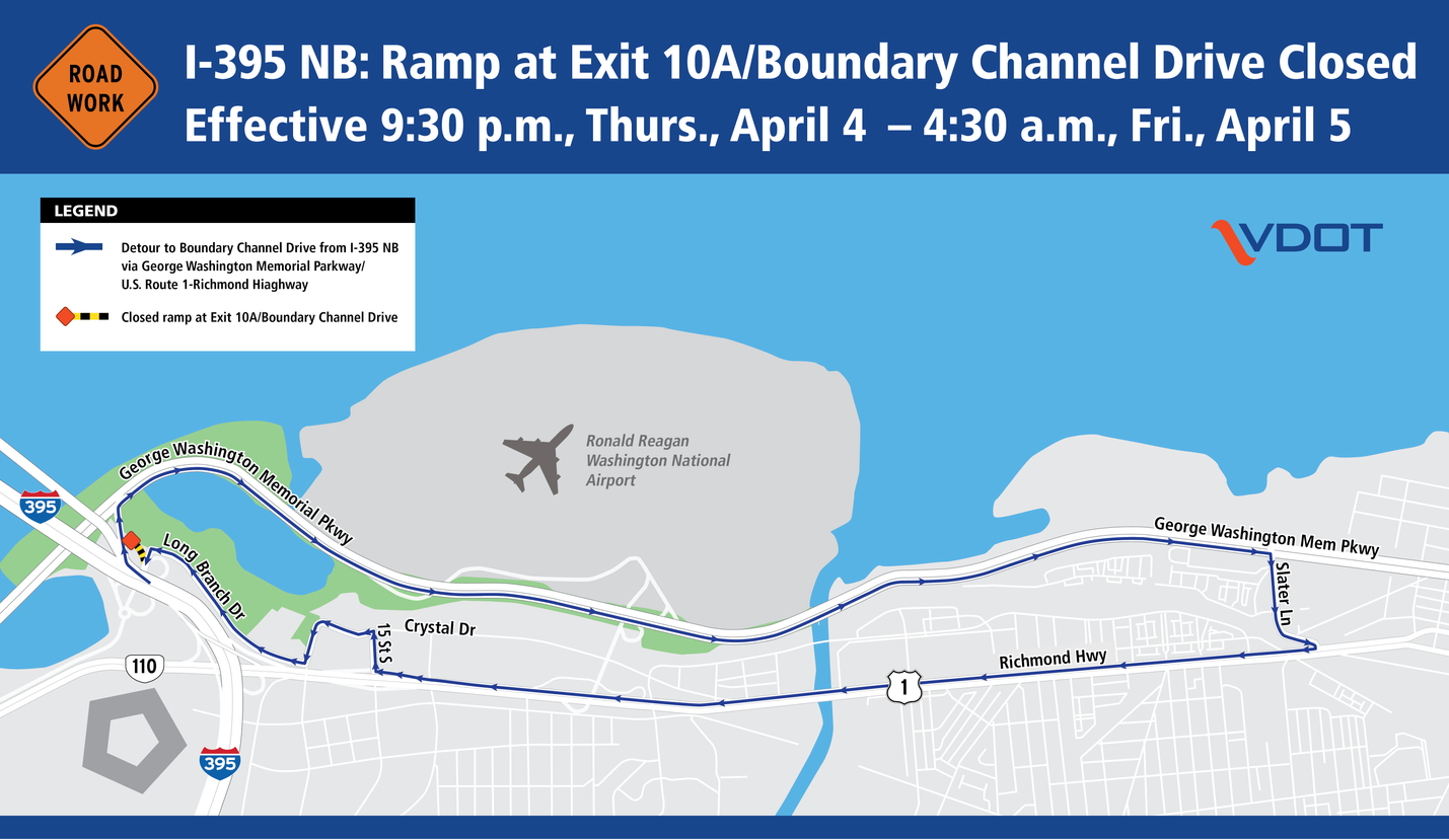 Northern Virginia District | I-395/Boundary Channel Drive nighttime ...
