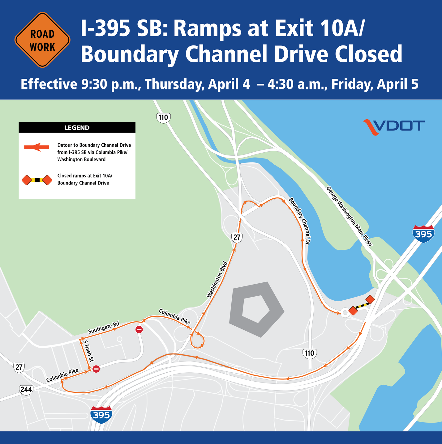 Northern Virginia District | I-395/Boundary Channel Drive nighttime ...