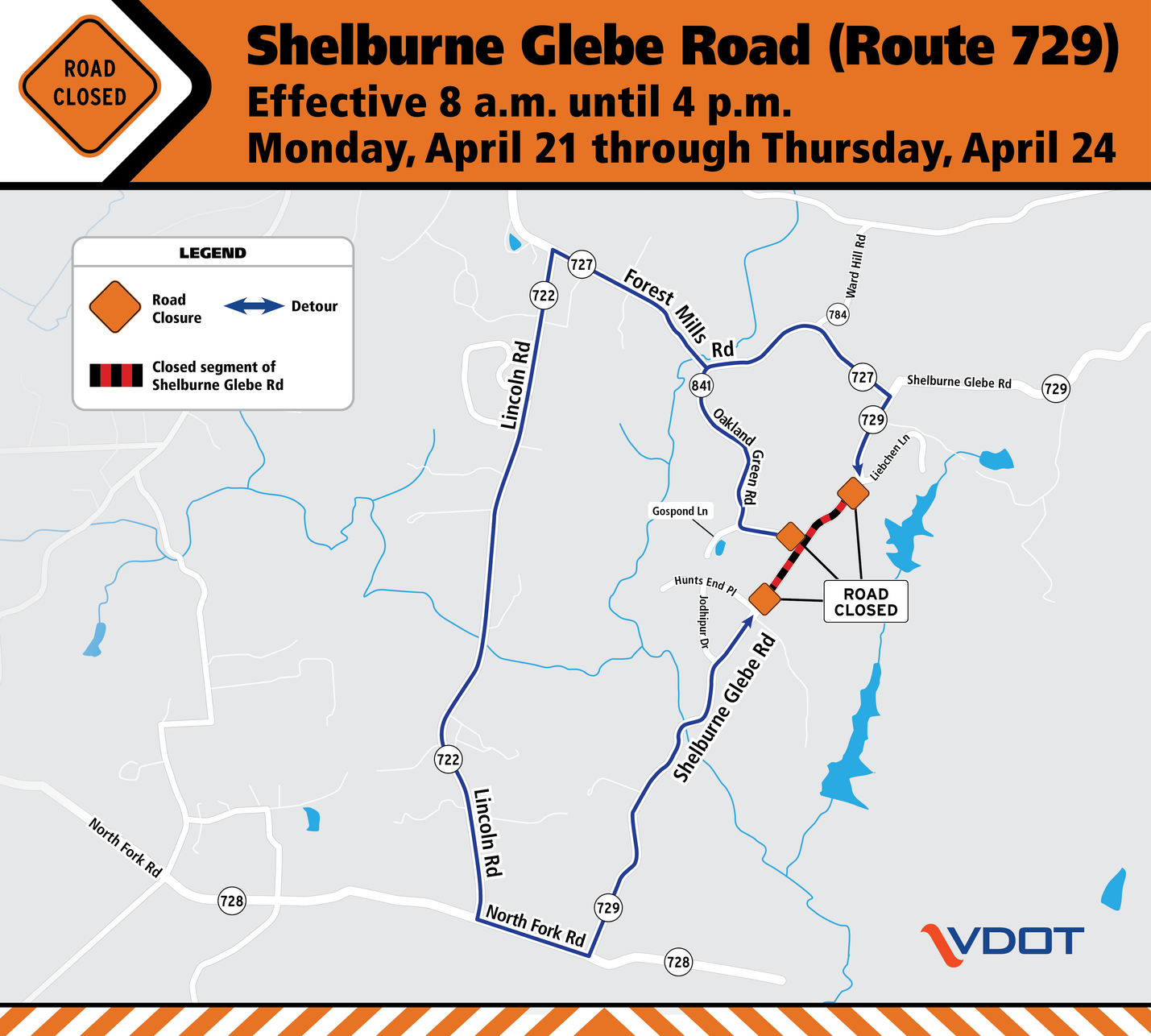 Northern Virginia District | Shelburne Glebe Road daytime closures in ...