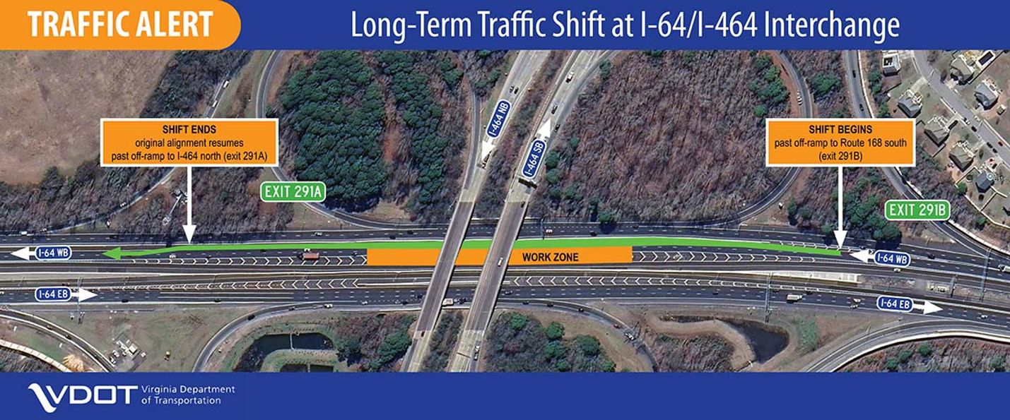 Hampton Roads District | Long-term traffic shift planned on I-64 west ...