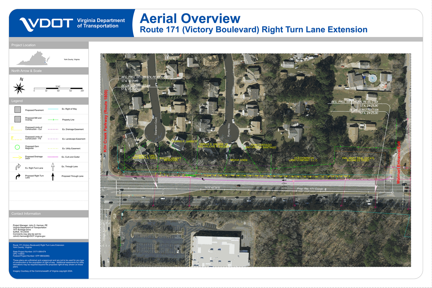 Route 171 (Victory Boulevard) right turn lane extension | Virginia ...