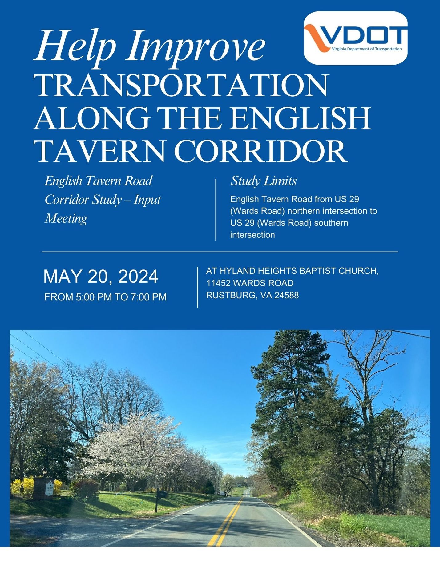 English Tavern Road corridor study | Virginia Department of Transportation