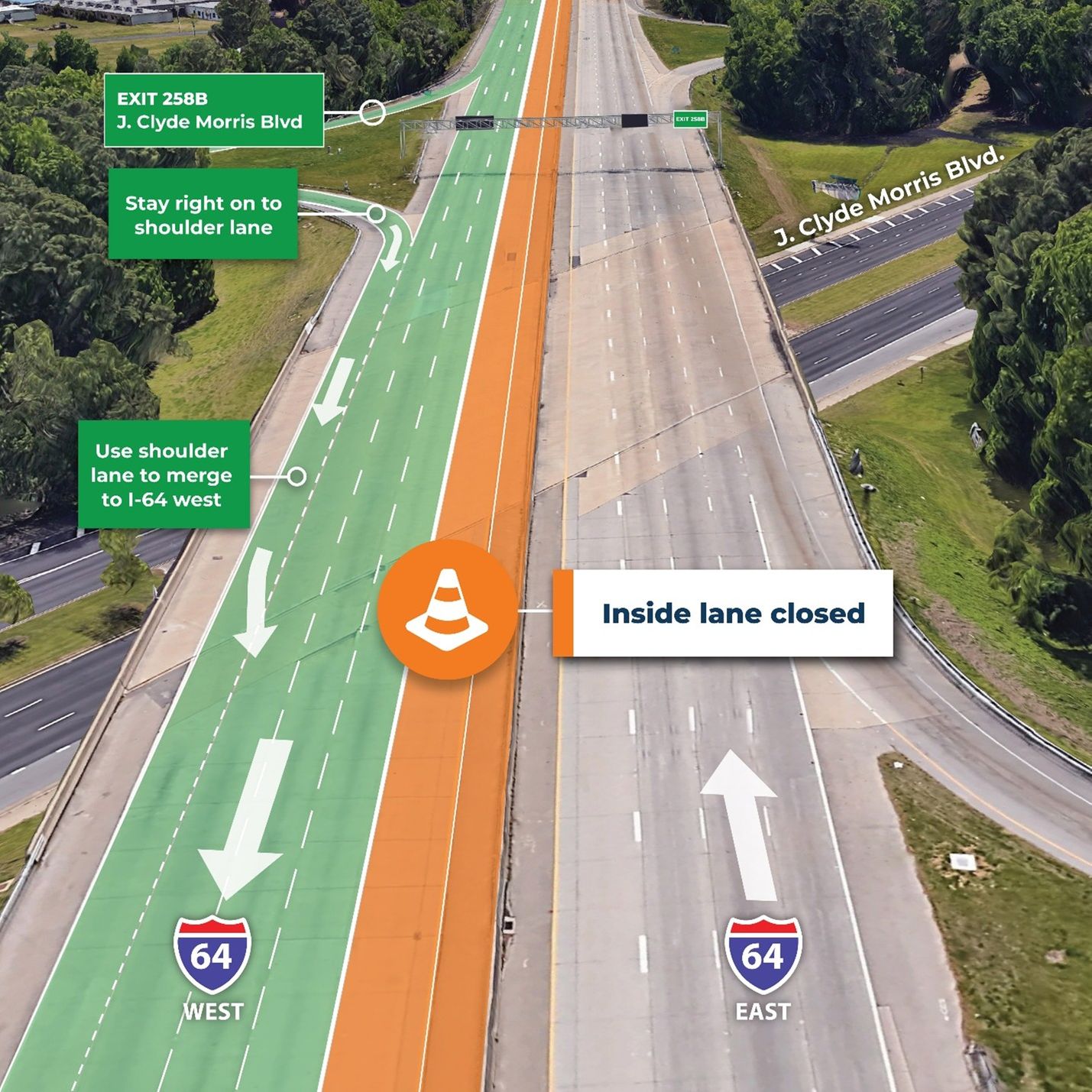Hampton Roads District | Traffic shift scheduled to begin on I-64 west at J. Clyde Morris ...