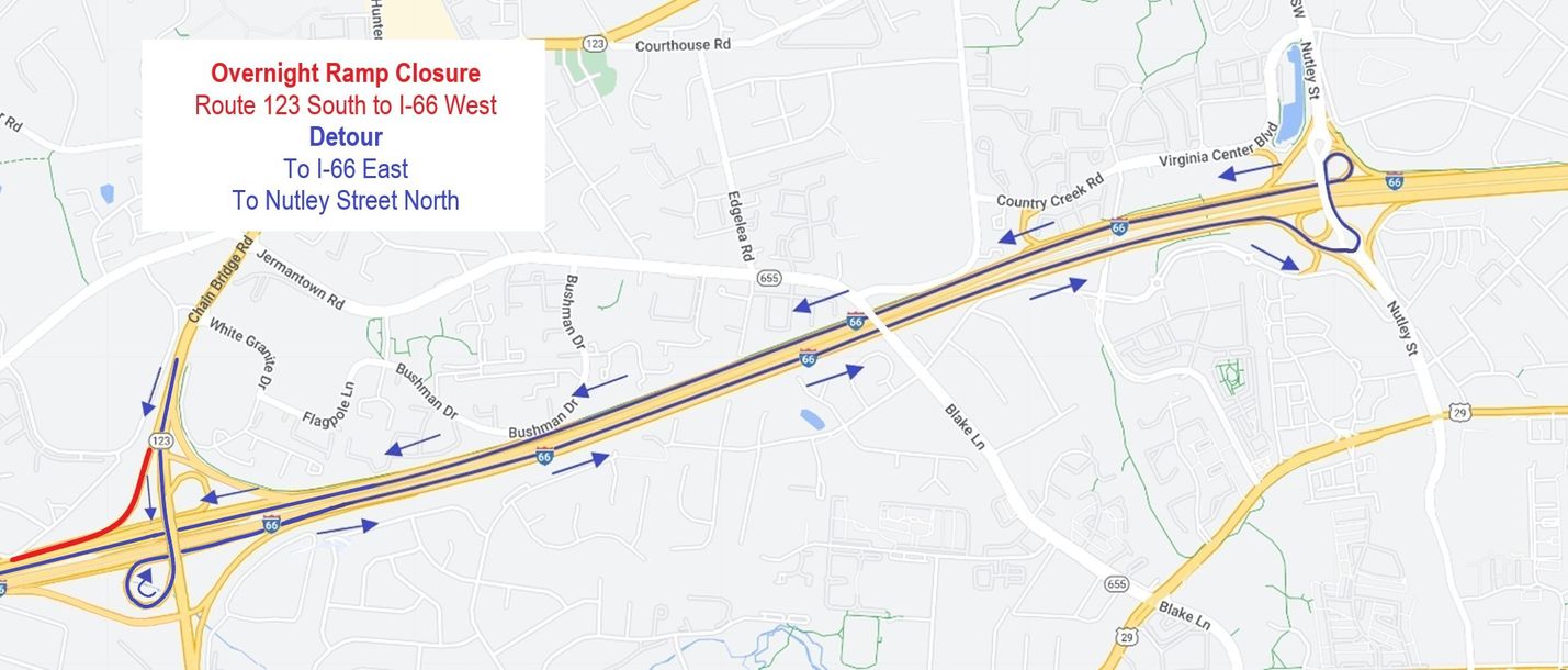 Northern Virginia District | Overnight closures of ramp from Route 123 ...