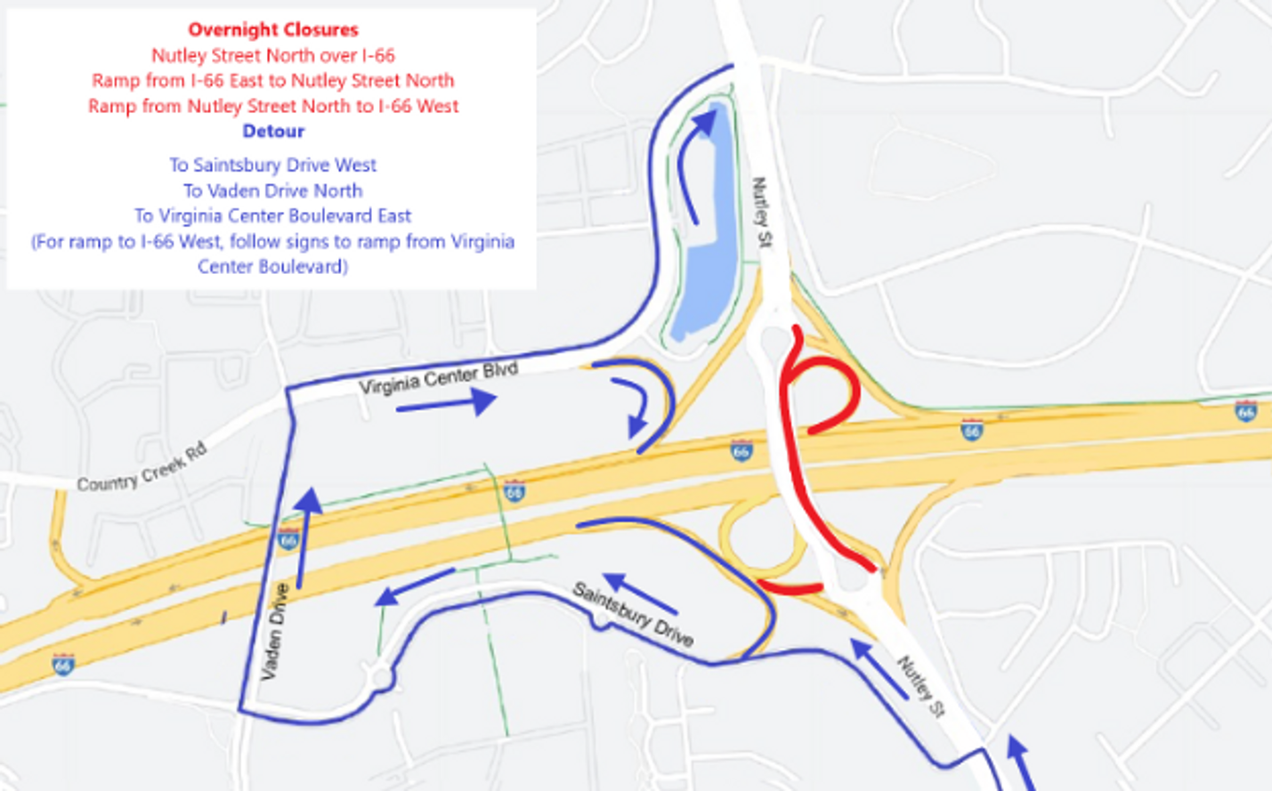 Northern Virginia District | Closures of Nutley Street North and South ...