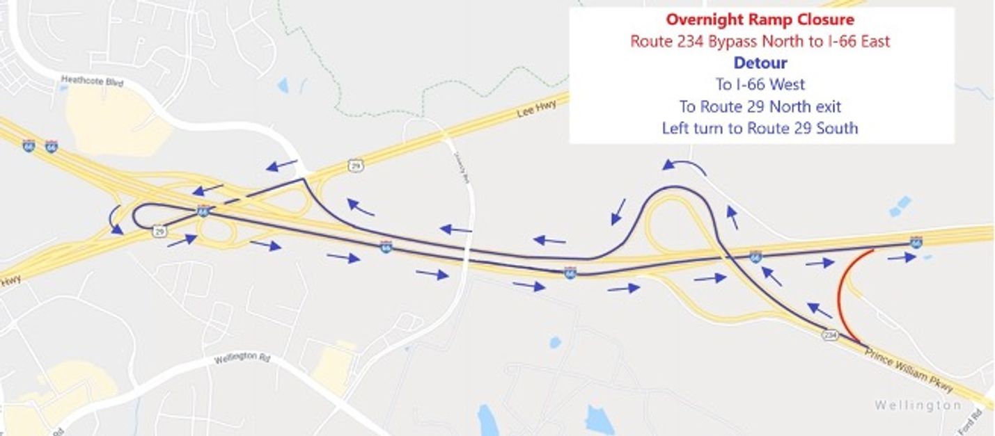 Northern Virginia District | Overnight closure of ramp from Route 234 ...