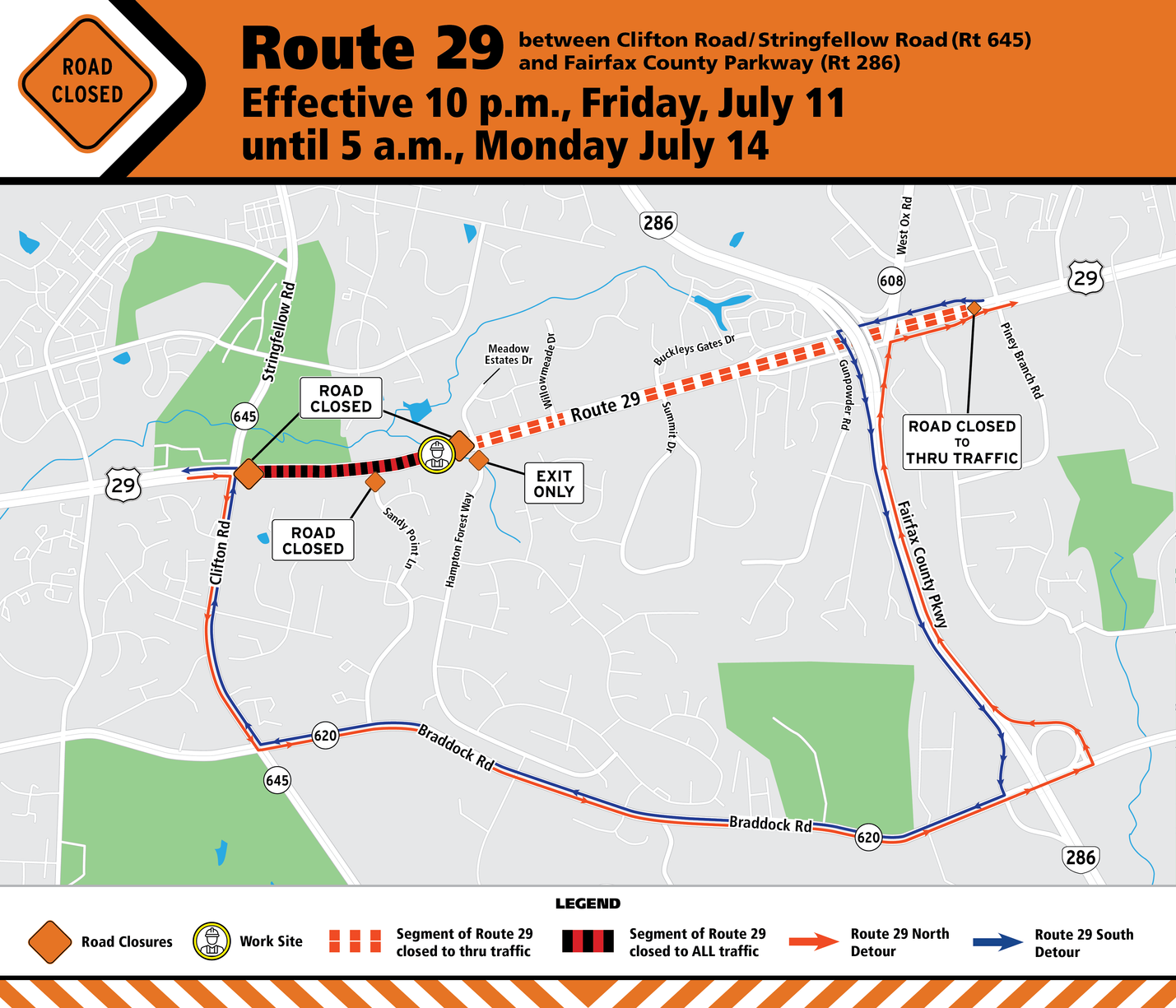 Northern Virginia District | Four weekends of Route 29 closures in ...