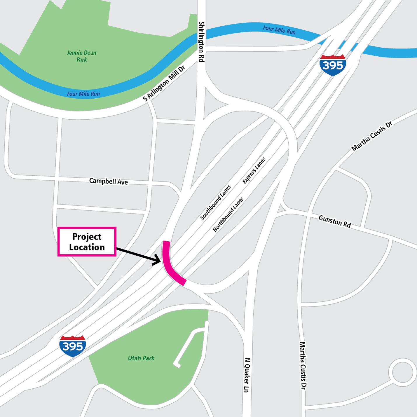 Northern Virginia District | Shirlington Circle south Rotary Bridge ...