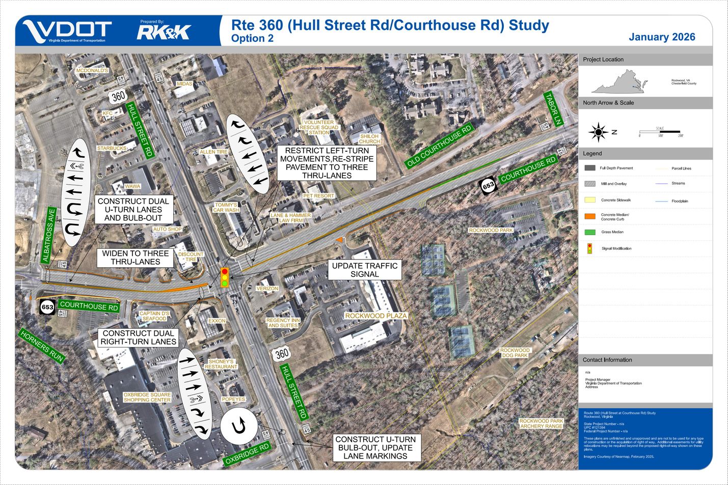 Route 360 Courthouse Road intersection improvement, Chesterfield County ...
