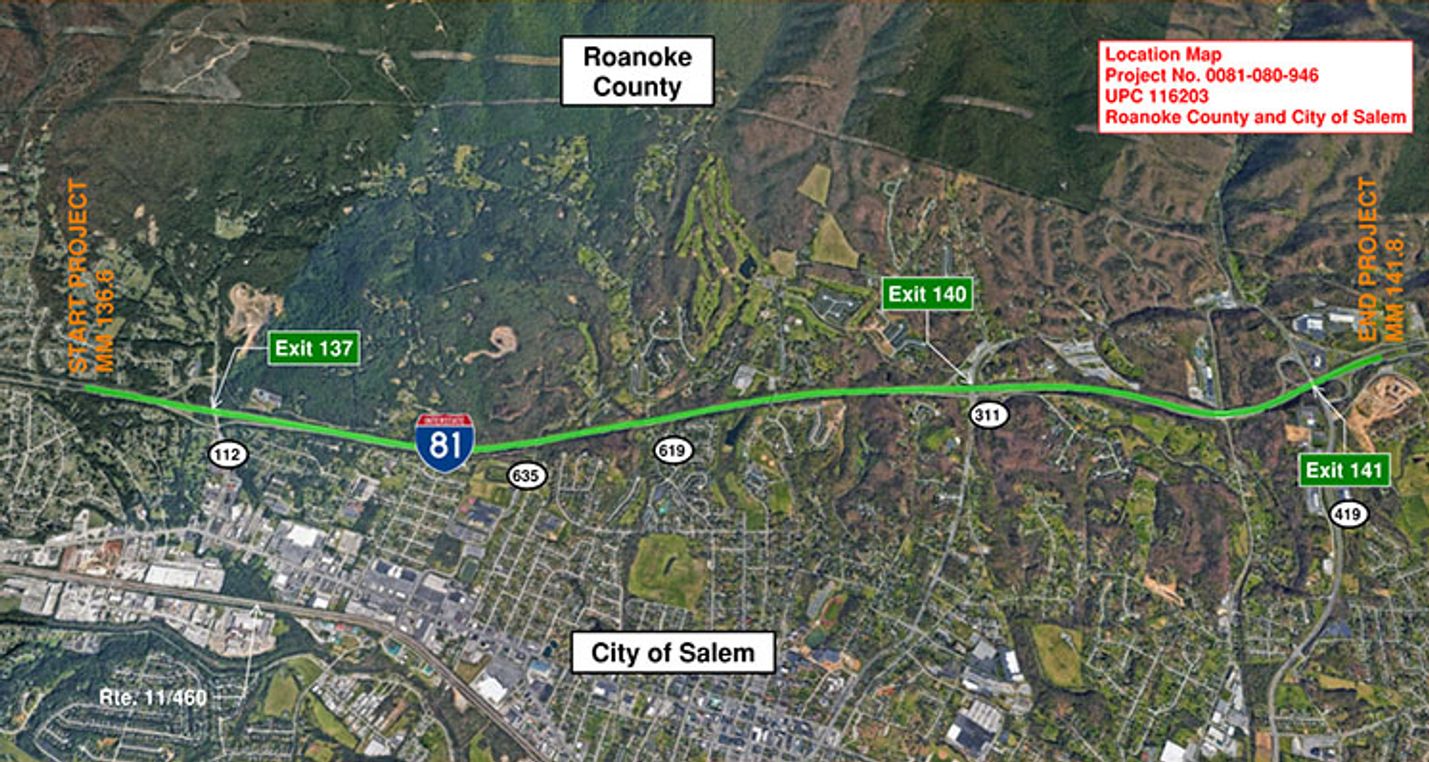 Interstate 81 widening Exit 137 to 141 - Roanoke County and City of ...