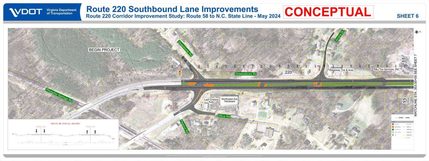 Route 220 improvement study Route 58 to North Carolina state line ...