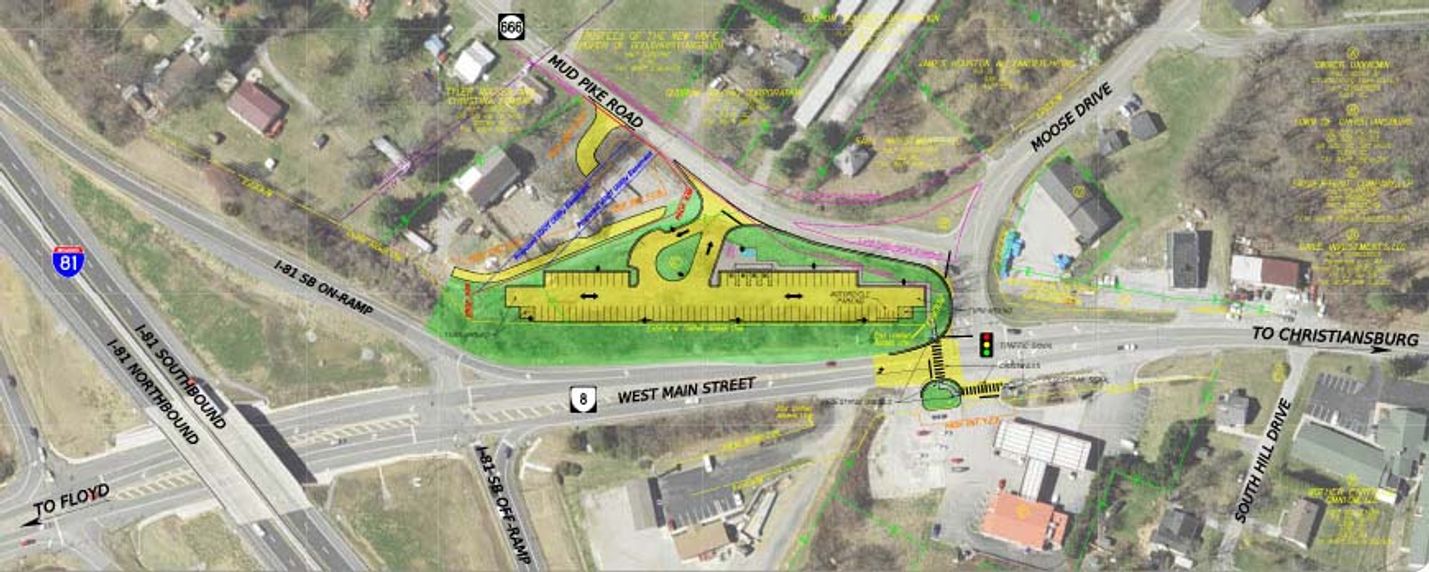 Route 8 at I-81 Exit 114 Park and Ride lot - Town of Christiansburg ...