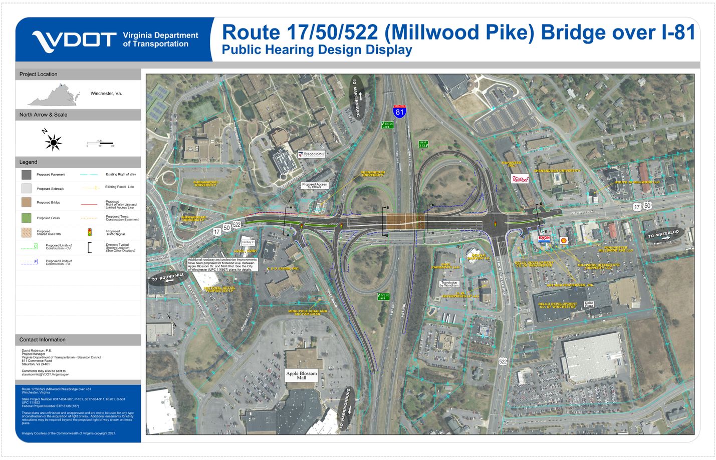 Frederick County – Route 17/50/522 (Millwood Pike) bridge over Interstate 81 | Virginia ...