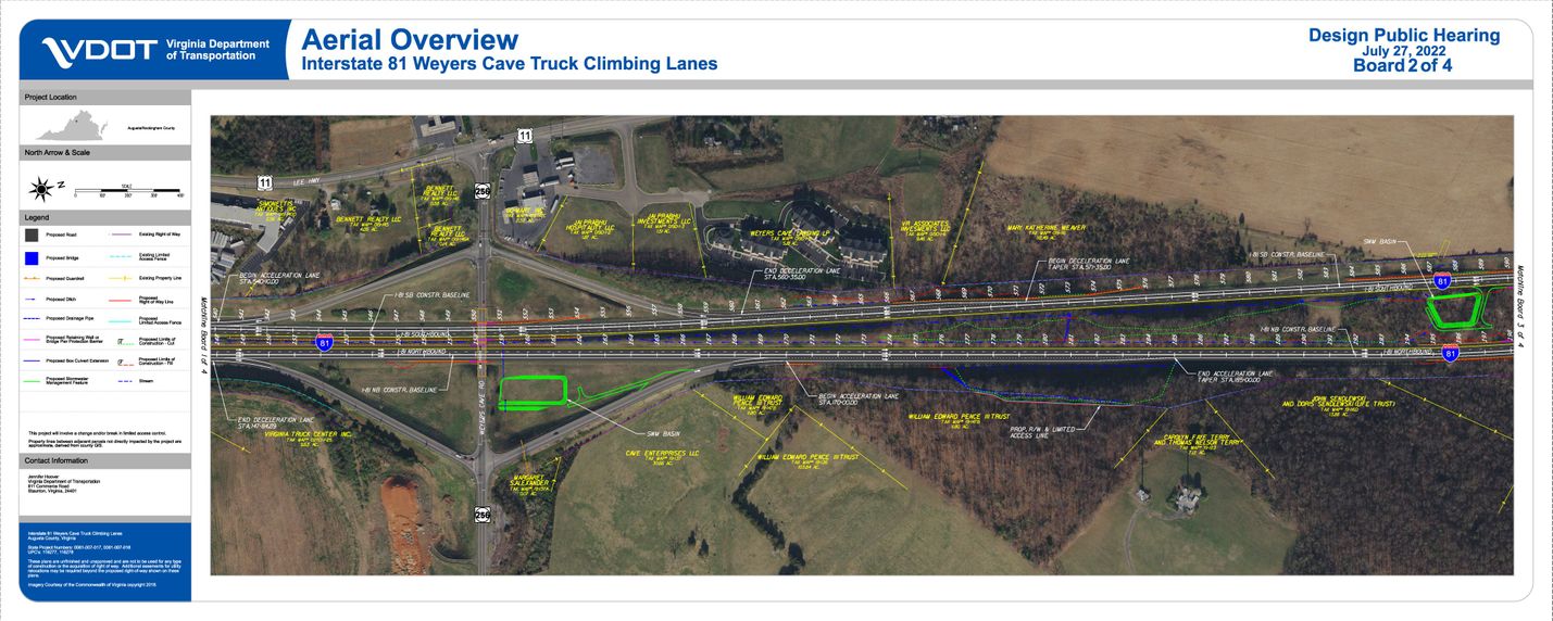 Interstate 81 Weyers Cave truck climbing lanes and Exit 235 ...