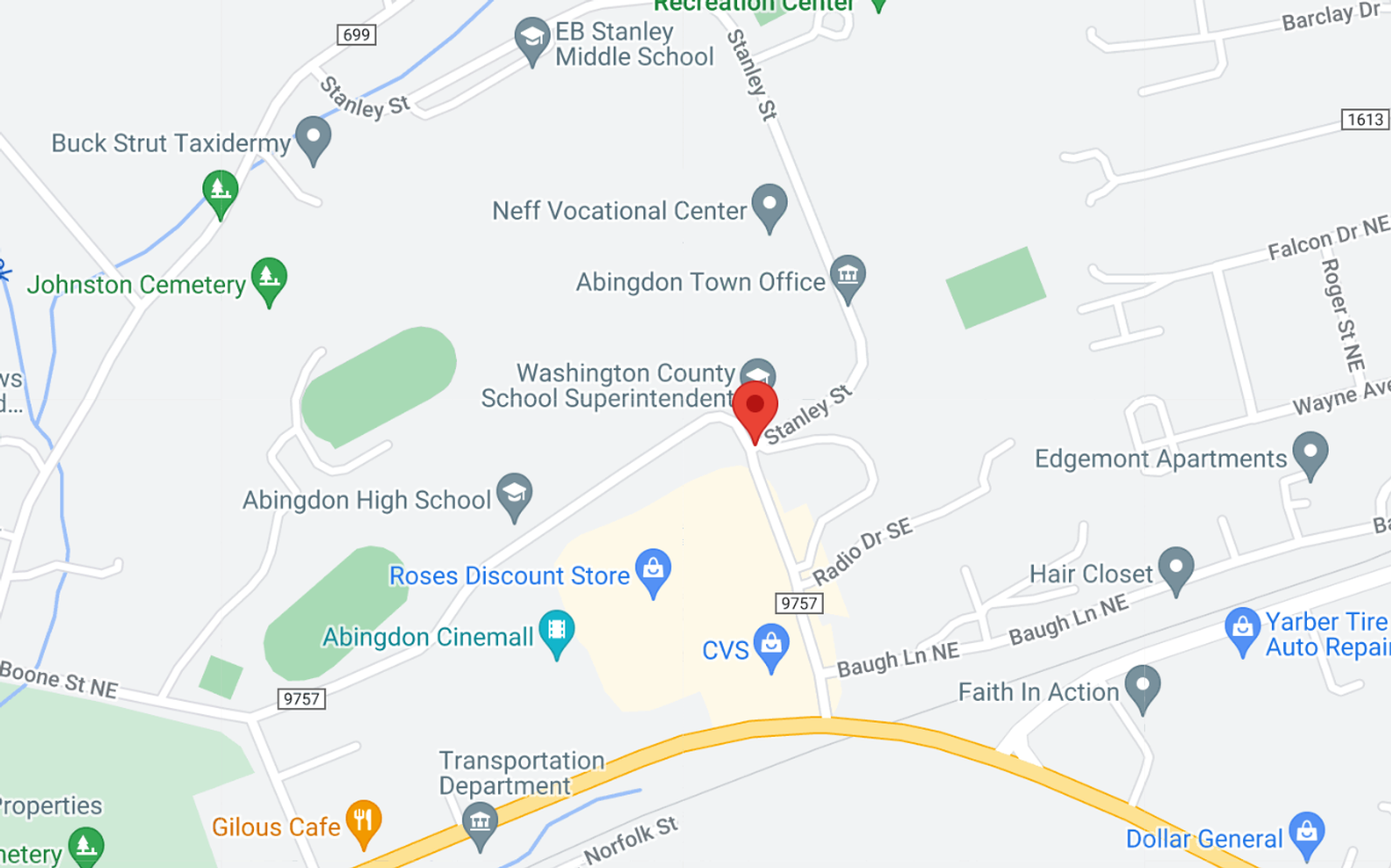 Thompson Drive roundabout at Stanley Street (Washington County ...