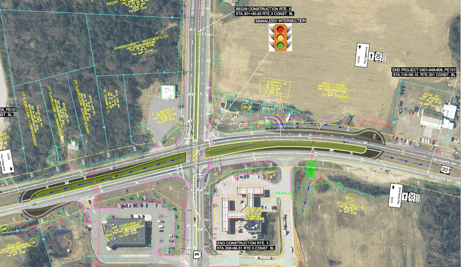 Route 301 and Route 3 median U-turn intersection | Virginia Department ...