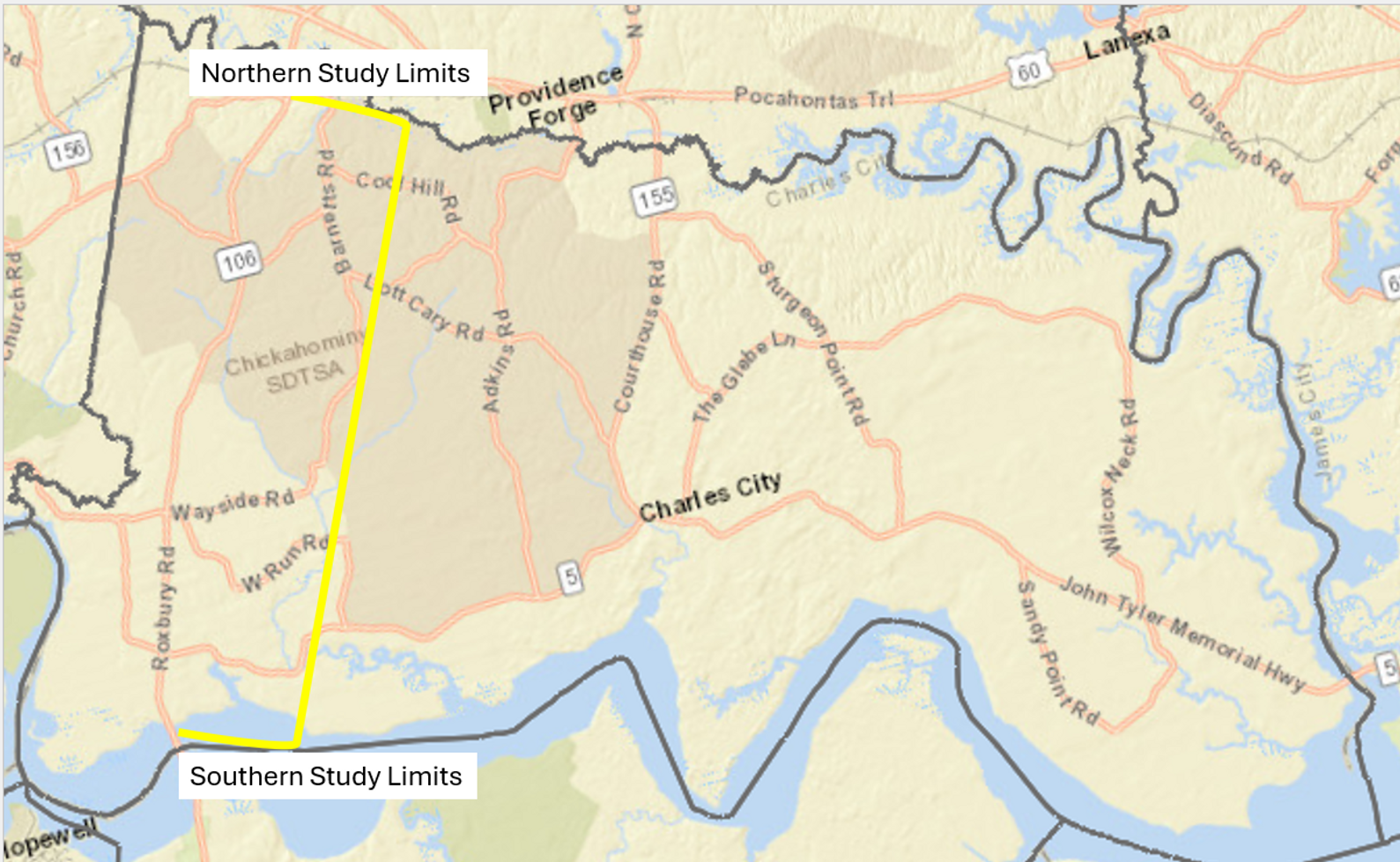 State Route 106 Roxbury Road Study Charles City County | Virginia ...