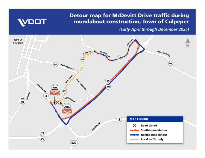 Culpeper District | McDevitt Dr. will close to through traffic in early ...