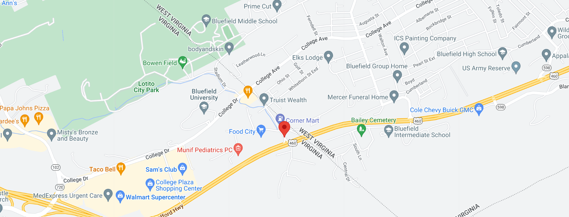 Route 460/College Avenue (Town of Bluefield) | Virginia Department of ...