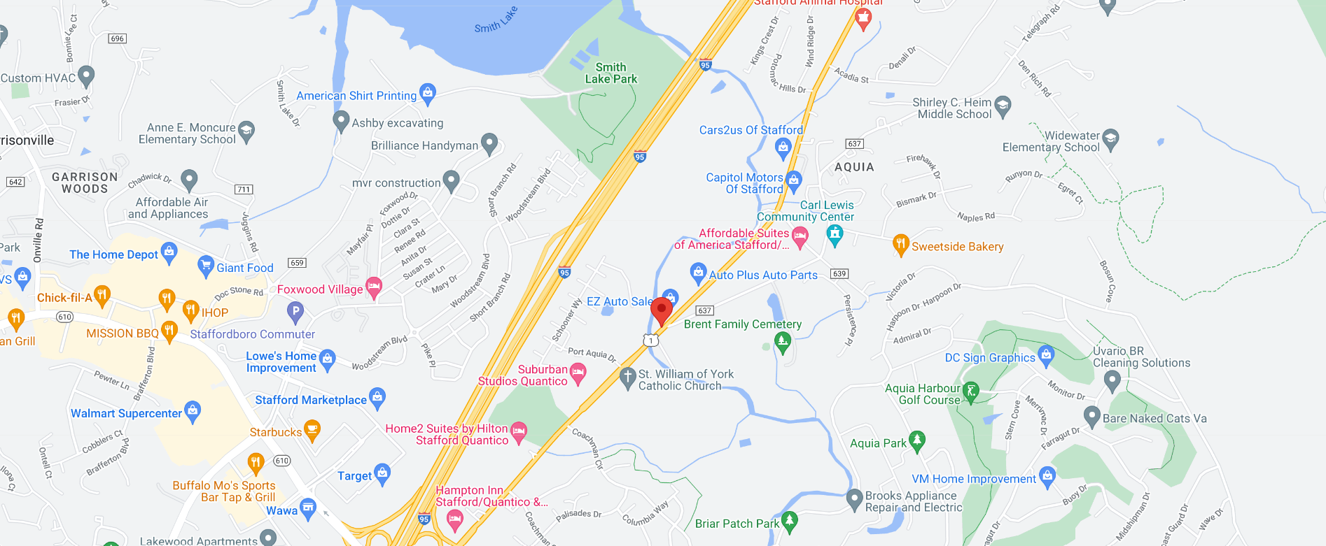 Route 1 and Woodstock Lane and Route 1 and Telegraph Road intersection ...